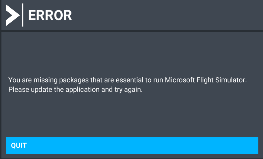 Missing packages that are essential - Install, Performance & Graphics - Microsoft Flight ...