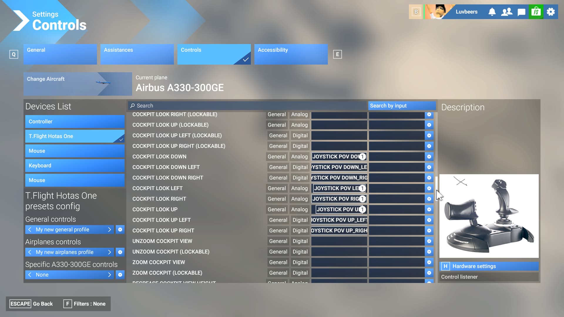 Where are cockpit camera controls? - User Interface & Activities - Microsoft Flight Simulator Forums