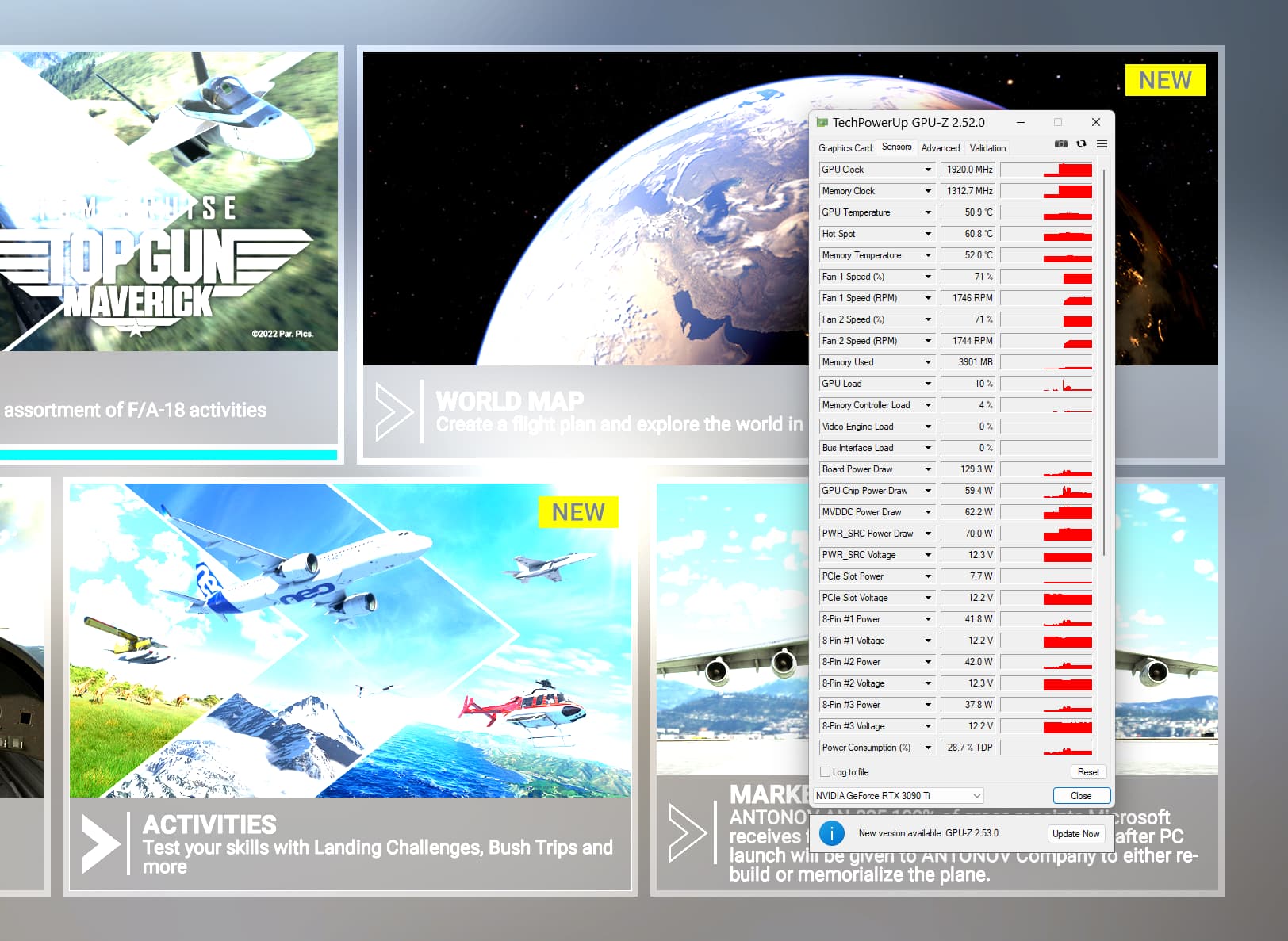 Why is my GPU so BUSY when just setting at this MENU? - Tech Talk - Microsoft Flight Simulator ...