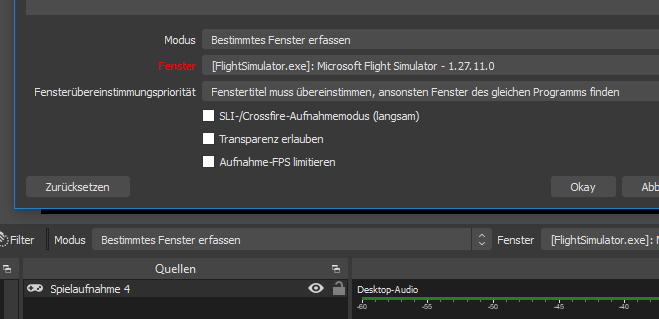 Trying to record with OBS - Virtual Reality (VR) - Microsoft Flight ...
