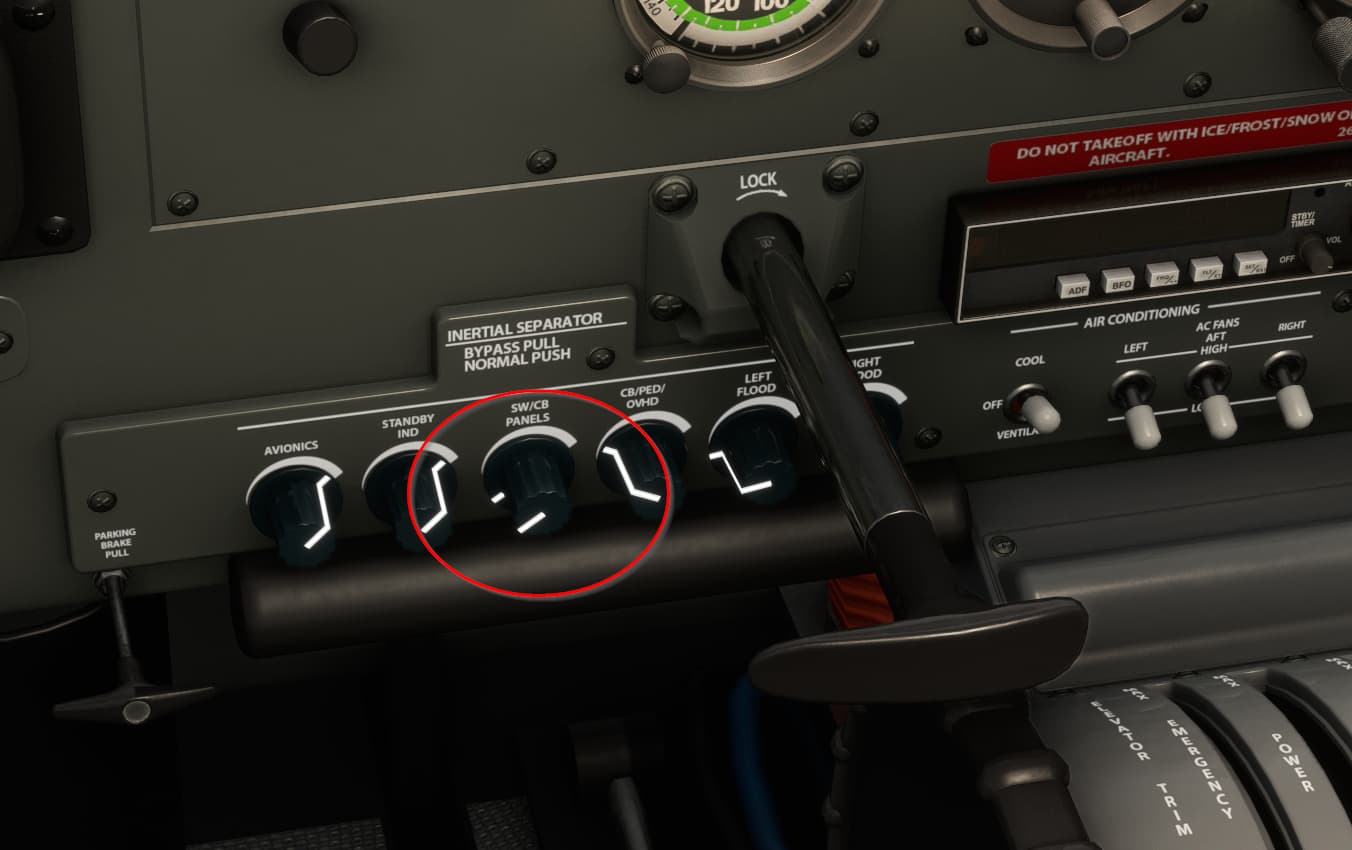 Caravan panel lighting: SW/CB knob does not turn - Aircraft & Systems ...