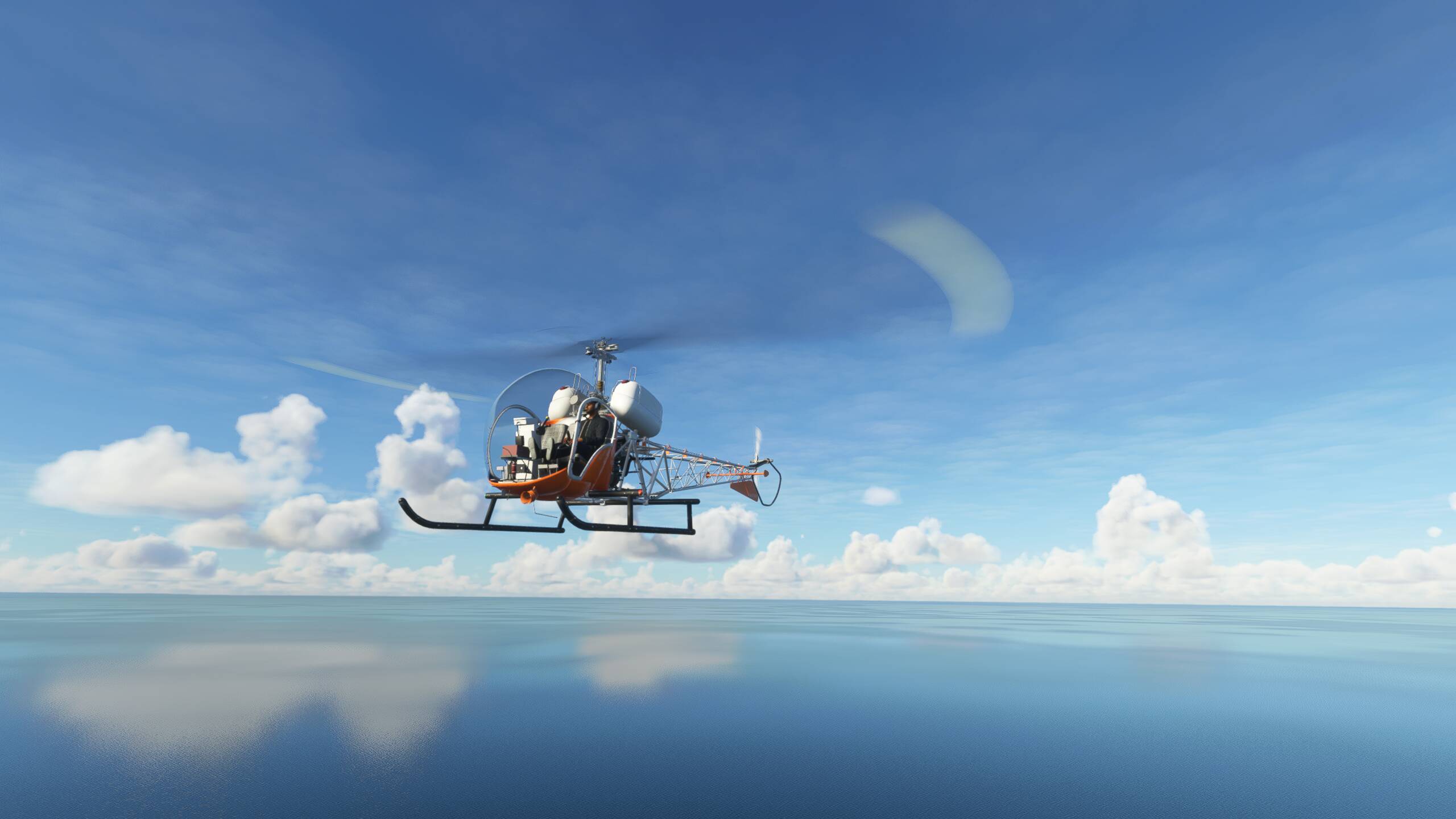 Crossing the Channel in the Bell 47G - The AVSIM Screen Shots Forum ...