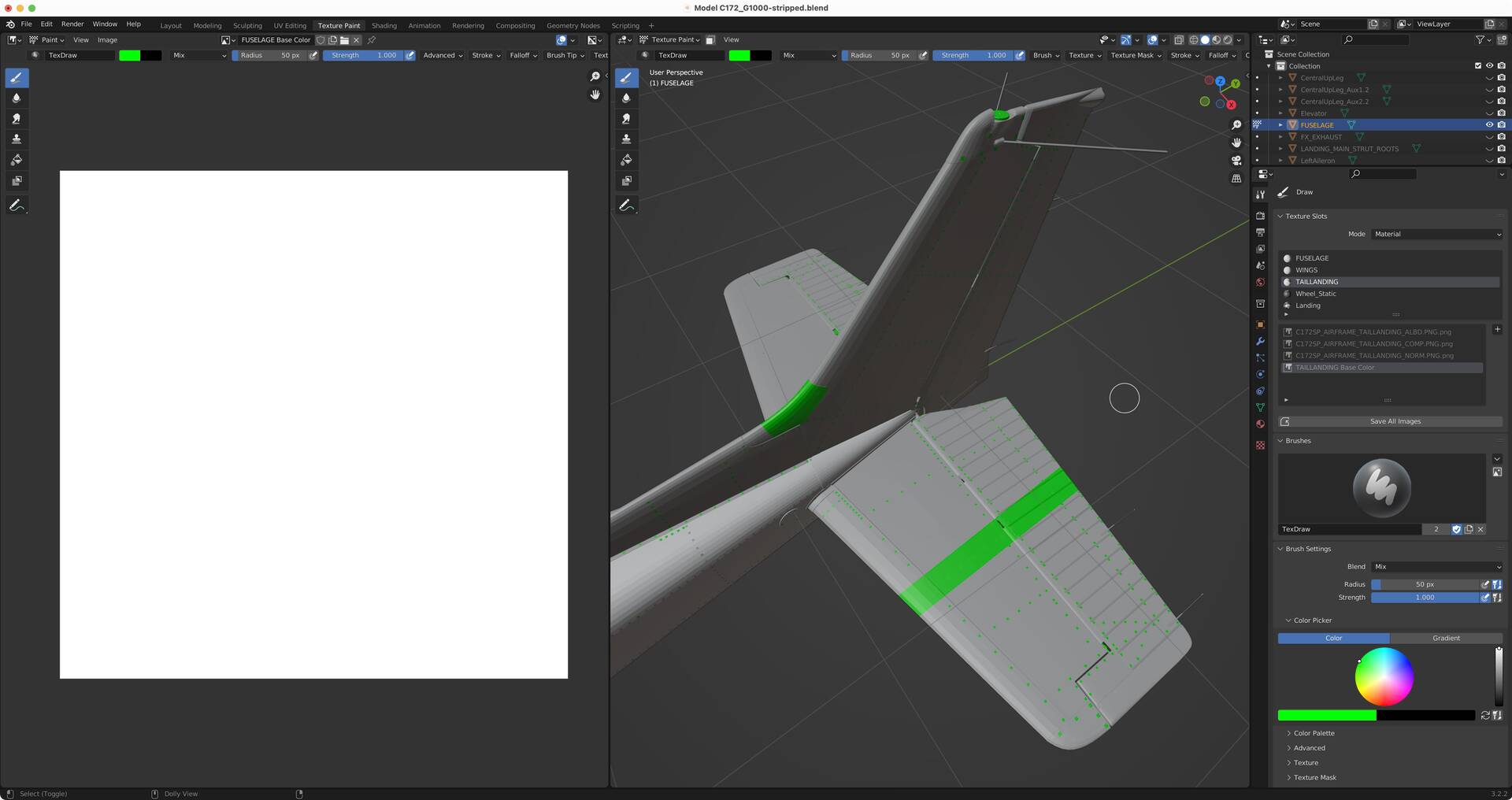 Blender importer - problem with the rivets (C172) get no further (beginner) - Liveries ...