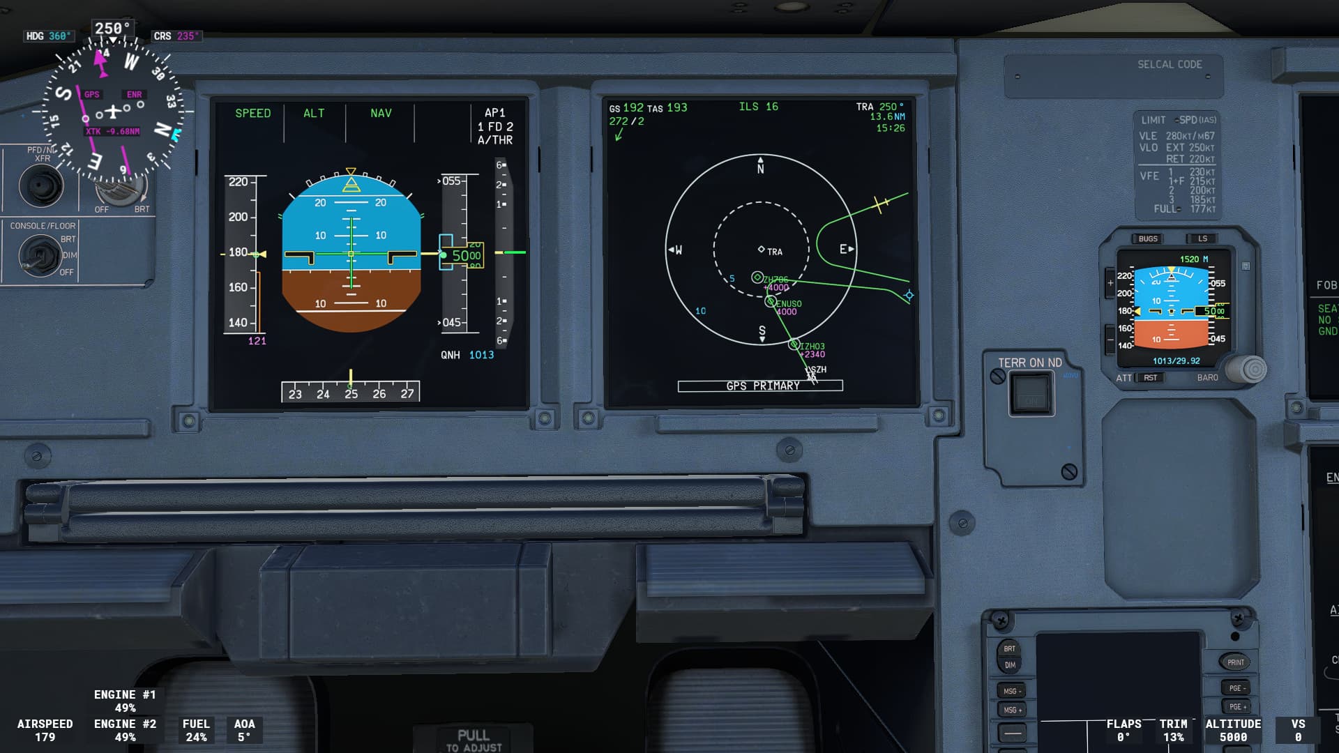Speed on landing approach Airbus A320 V2 - Aircraft & Systems ...