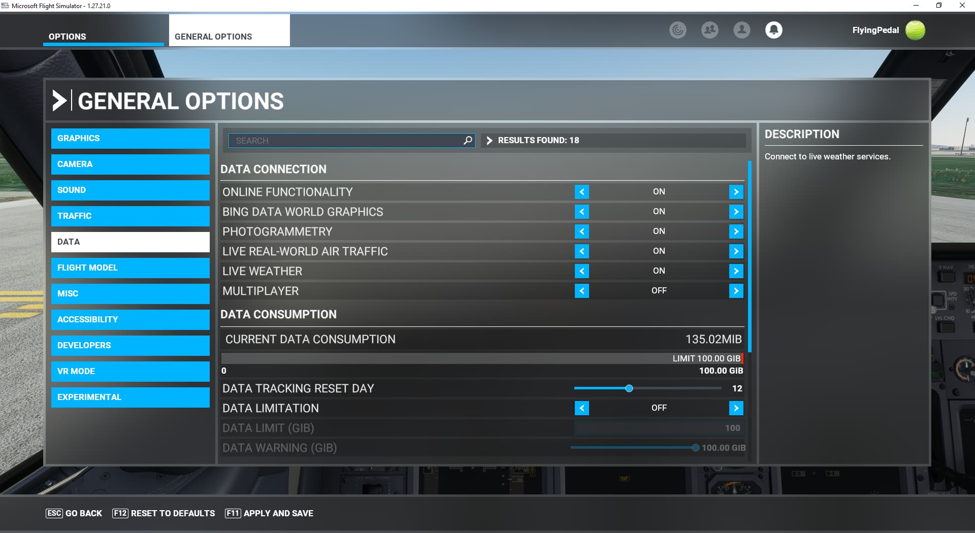 Cannot Select Live Weather - Weather & Live Weather - Microsoft Flight ...
