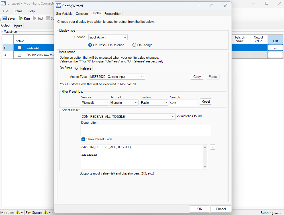Configuring G1000 Audio Panel on MobiFlight - Home Cockpit Builders ...