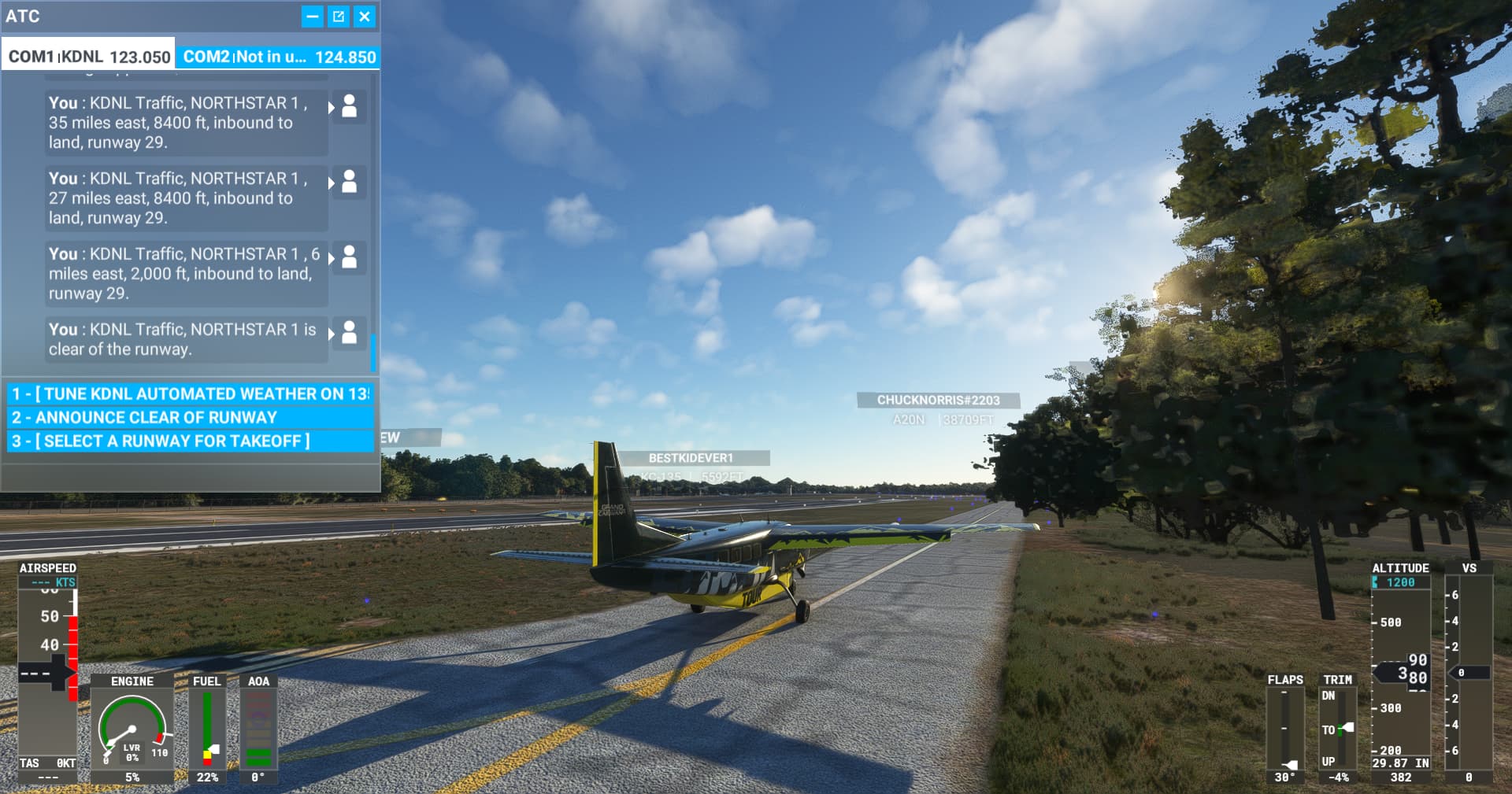Trees along taxiway at KDNL - Scenery and Airports - Microsoft Flight ...