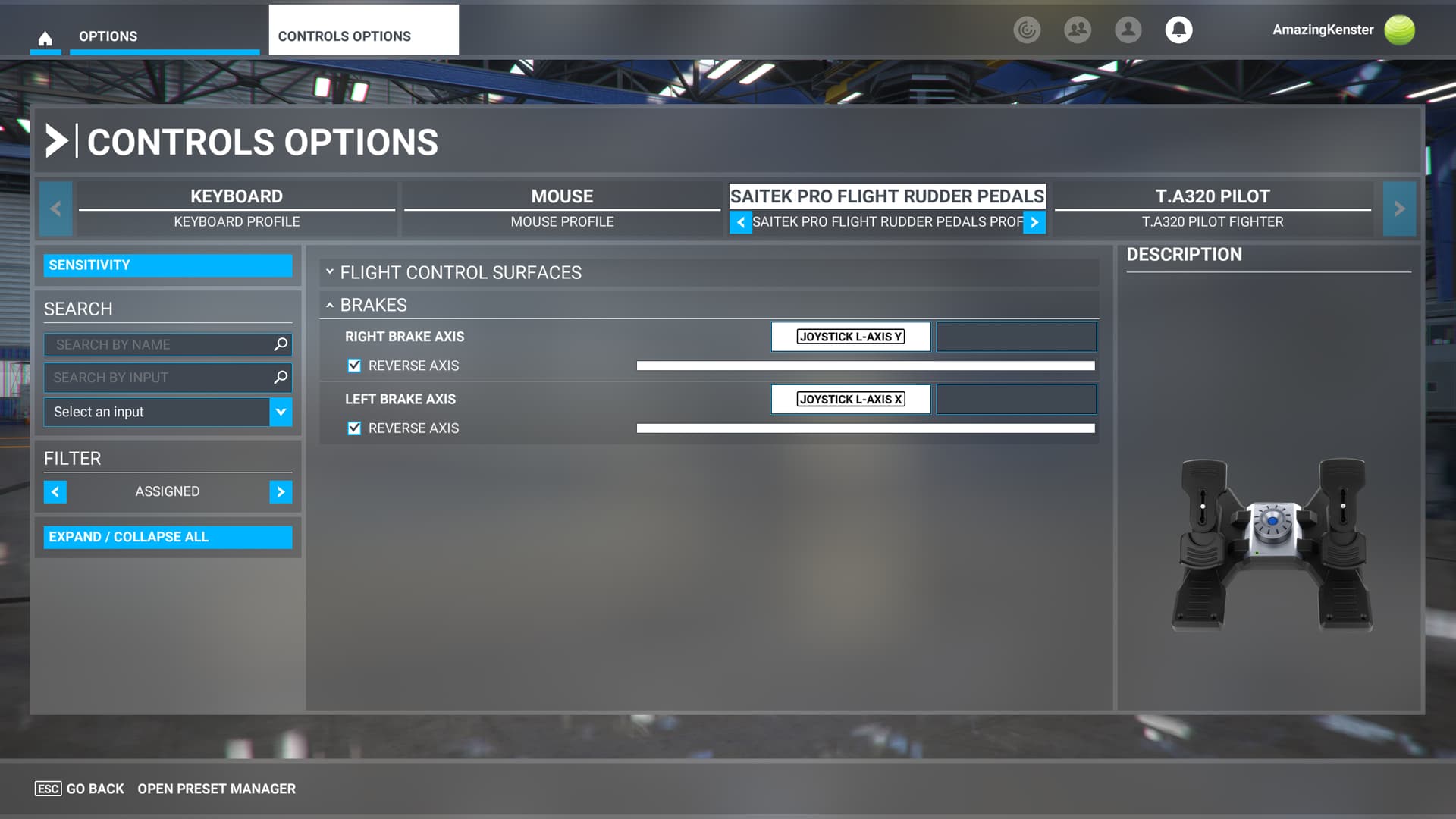 Locked Toe Brakes Saitek Pro Flight Rudder Pedals - Hardware ...