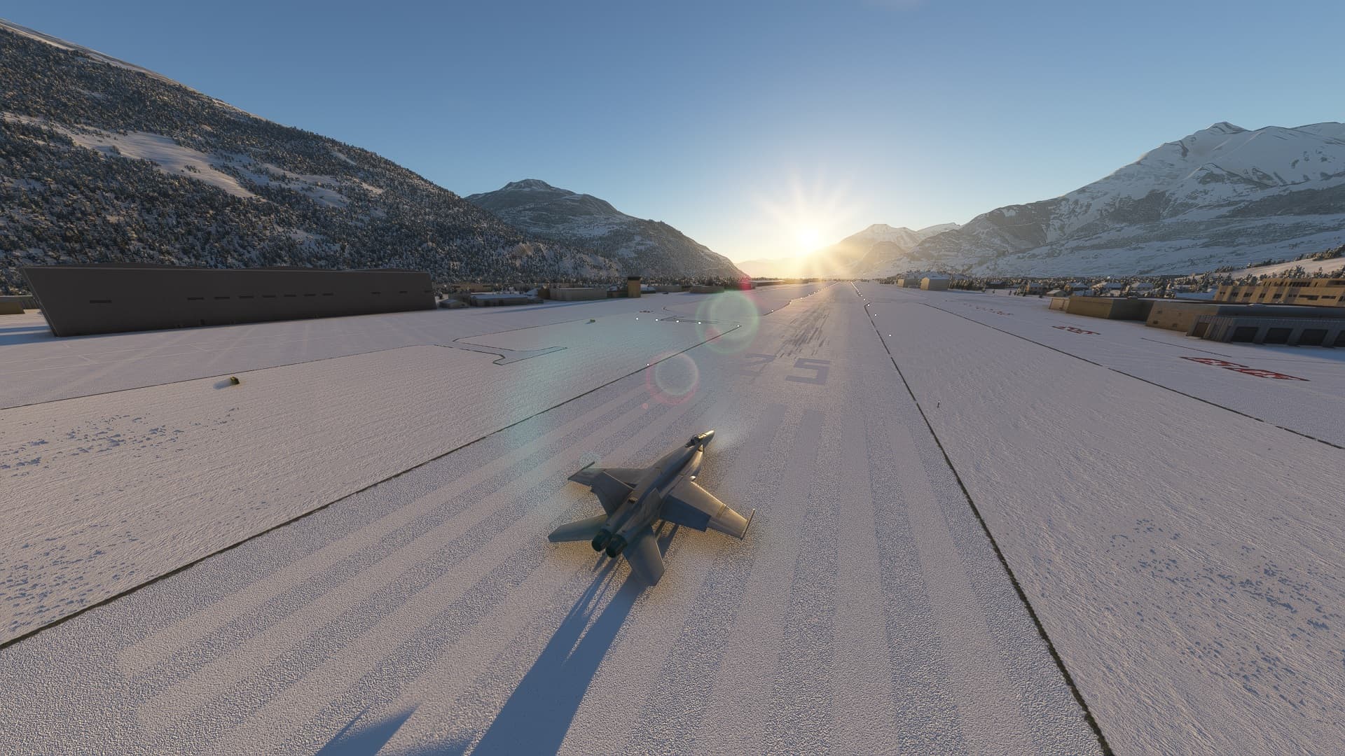 Post AAU1, airport tarmacs, taxiways, and runways still covered in snow ...