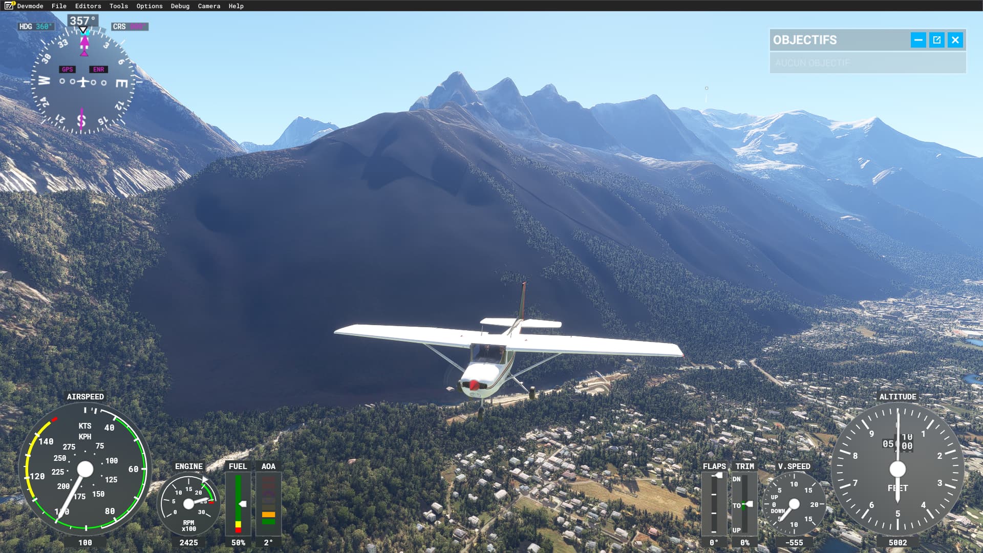 Autogen issue, montain with dark textures without trees - Scenery & Airports - Microsoft Flight ...
