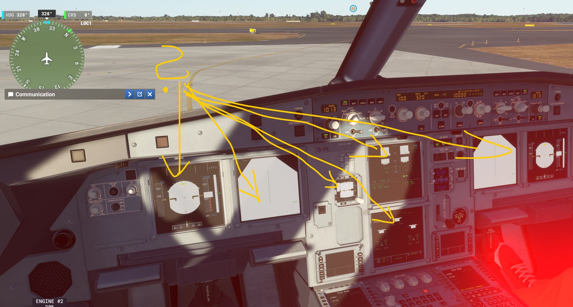 White Squares on A320 Instruments - User Interface & Activities - Microsoft Flight Simulator Forums