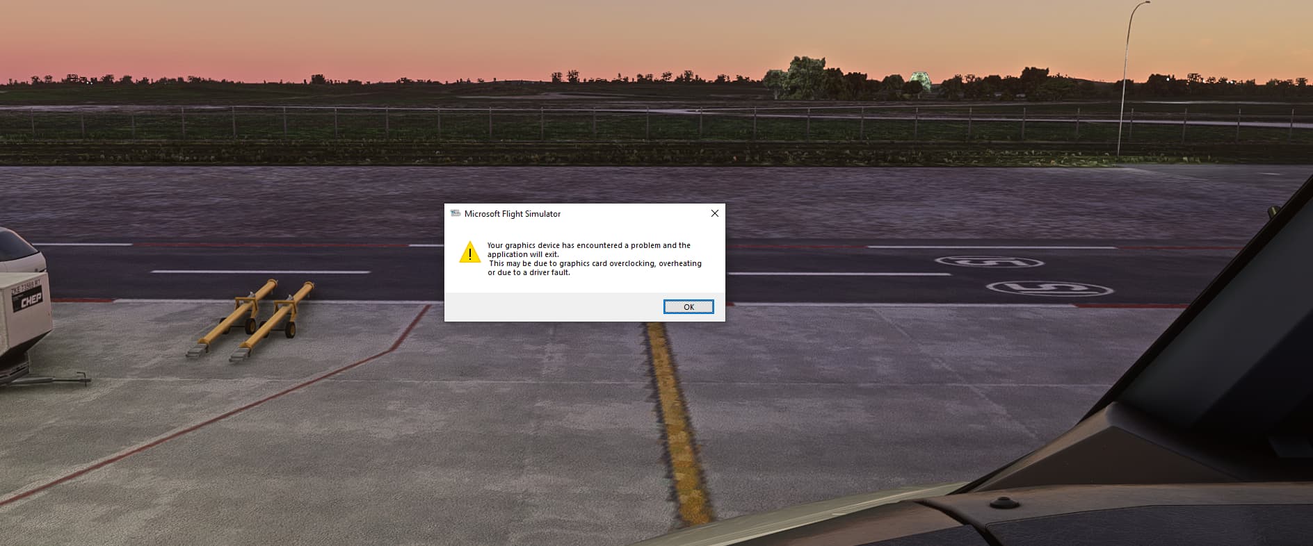 Warning: Your graphics device has encountered a problem - Install ...