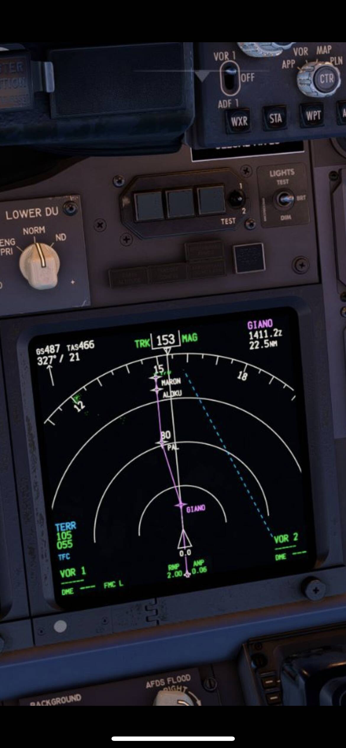 What does this blue dotted line on my MFD mean? - Aircraft & Systems ...