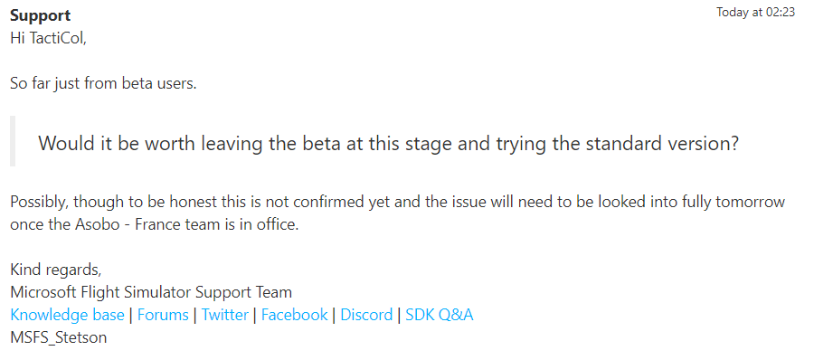 "Please insert the MSFS Game Disk" with beta only : Update: work around found - Page 11 ...