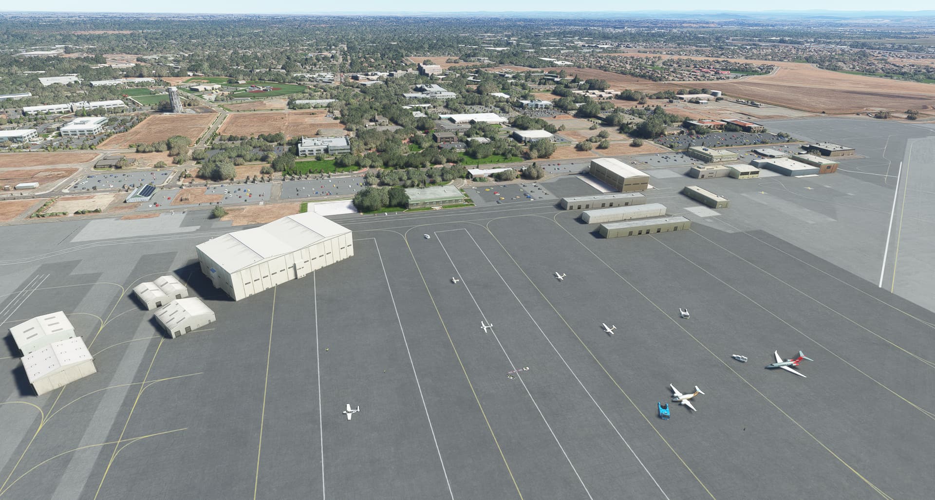 KMHR Buildings/Structures Completely Flat - Resolved - Microsoft Flight Simulator Forums