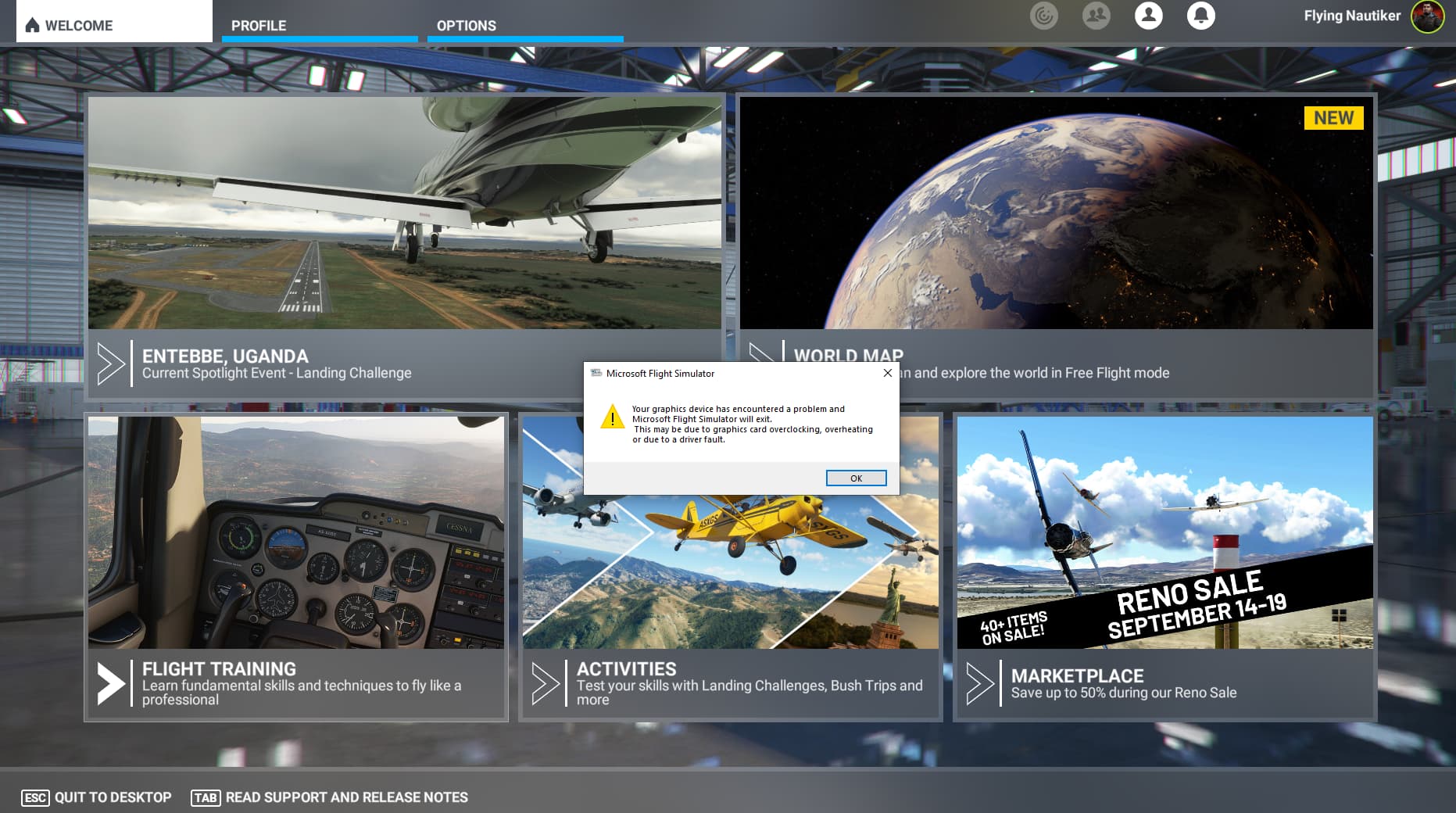 Warning: Your graphics device has encountered a problem - #270 by FlyingNautiker - Install ...